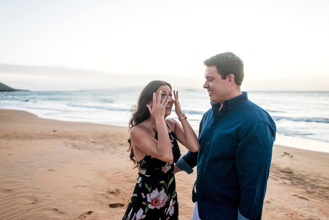 Romantic Beach Walk Proposal | Ryan + Tiffanee - Engaged on Maui ...