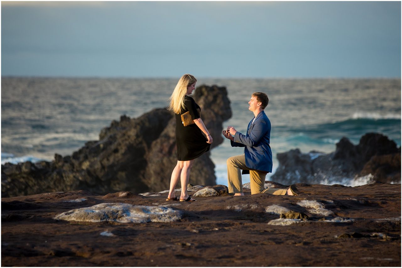 Sunset Cliff Proposal on Maui's North Shore | Michael + Erin - Engaged ...