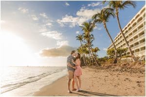 Simple Beach Proposal in Lahaina | Ryan + Haley - Engaged on Maui | Maui Proposal Photographer