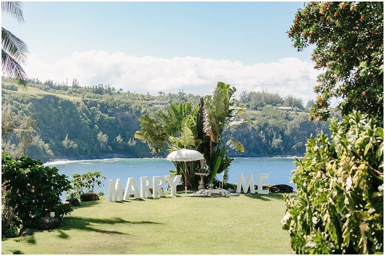 Maui Proposal with Marry Me Letters | Adam + Michelle - Engaged on Maui ...