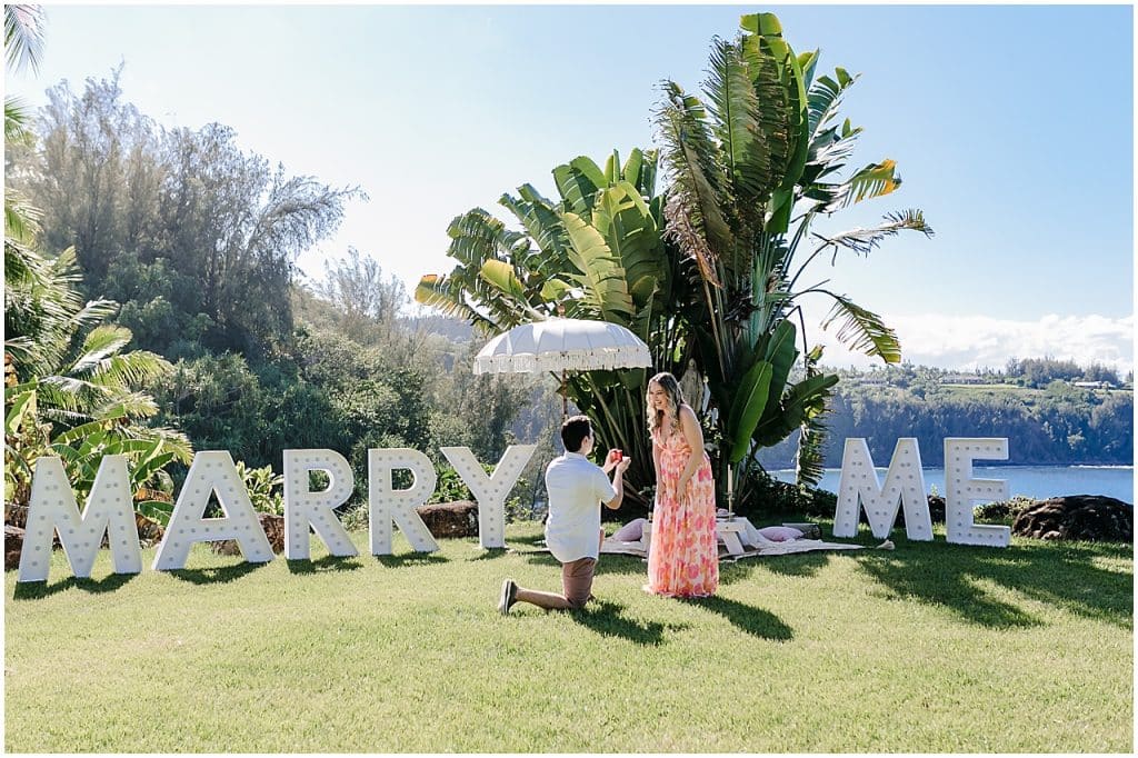 Maui Proposal with Marry Me Letters | Adam + Michelle - Engaged on Maui ...
