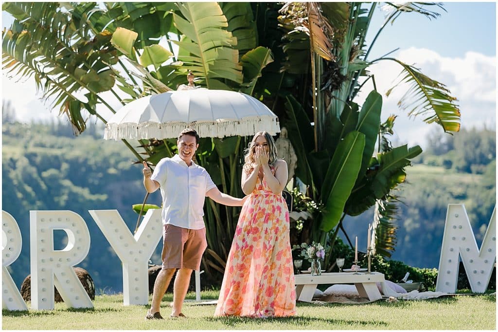 Maui Proposal with Marry Me Letters | Adam + Michelle - Engaged on Maui ...